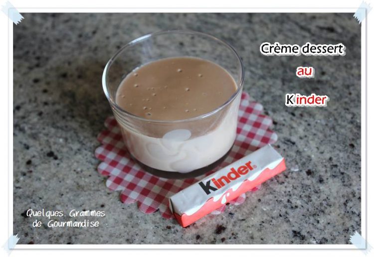 Crème dessert au Kinder